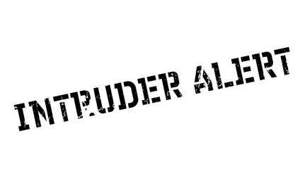 Intruder alert red rubber stamp on white Vector Image