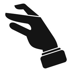 Move gesture icon outline finger hold Royalty Free Vector