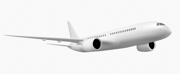 Realistic 3d plane isolated on transparent Vector Image