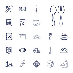 37 fork icons Royalty Free Vector Image - VectorStock