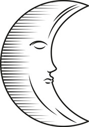 Moon Engraving Vector Images (over 2,300)