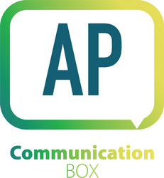 Initial letter ba communication box logo design Vector Image