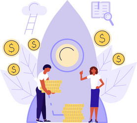 Dollar cost average investment concept Royalty Free Vector