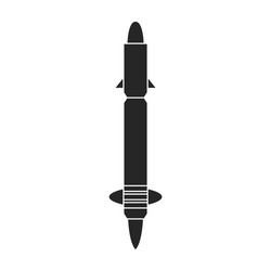 Ballistic missile iconblack icon Royalty Free Vector Image