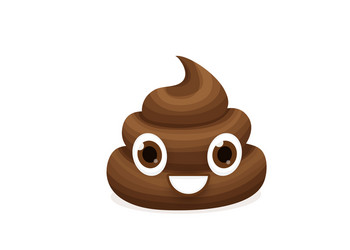 Melting poop monster cartoon character Royalty Free Vector
