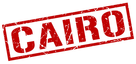 Cairo red square stamp Royalty Free Vector Image