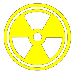 Caution radioactive sign Royalty Free Vector Image