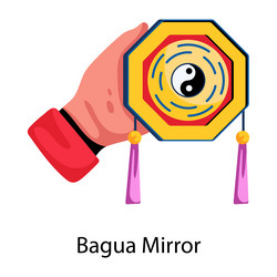 Bagua mirror Royalty Free Vector Image - VectorStock
