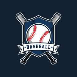 Baseball template logo design Royalty Free Vector Image