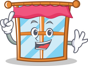 Angry windows character cartoon style Royalty Free Vector