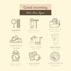 Good morning and night set Royalty Free Vector Image