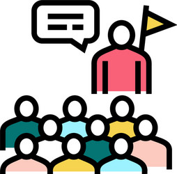 Guid and visitor group isometric icon Royalty Free Vector