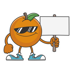 Orange cartoon character Royalty Free Vector Image