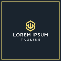 Sw hexagon logo Royalty Free Vector Image - VectorStock