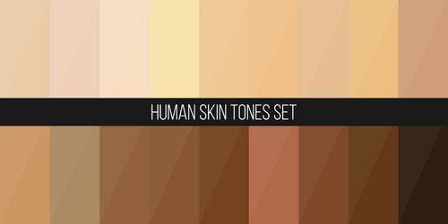 Creative of human skin tone Royalty Free Vector Image