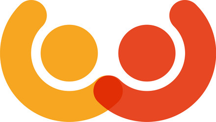 Human logo mutual aid icon people together Vector Image