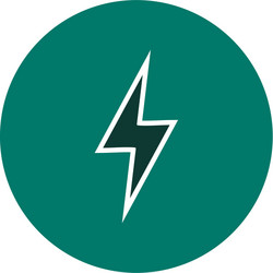 Lightning button icon Royalty Free Vector Image