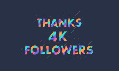 Thank You 4k Followers Vector Images (over 110)