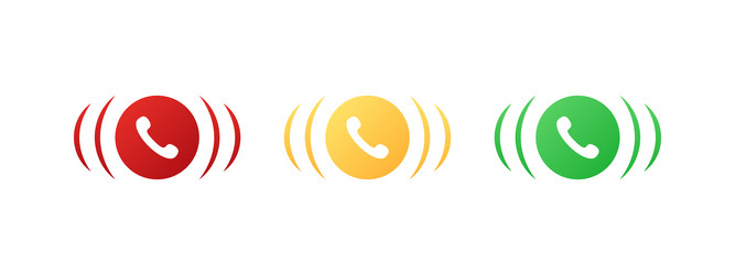 Call icon answer phone icons incoming Royalty Free Vector