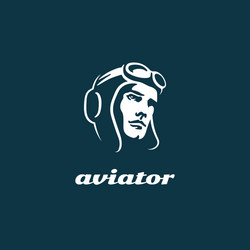Aviator logo Royalty Free Vector Image - VectorStock