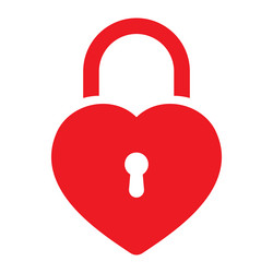Heart lock icon locked shape lock Royalty Free Vector Image