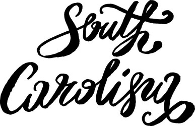 Usa states name phrase brush calligraphy Vector Image