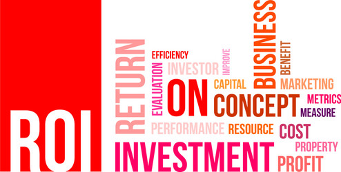 Roi return on investment performance measure from Vector Image