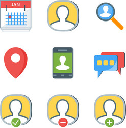 Basic flat icon set for web and mobile application