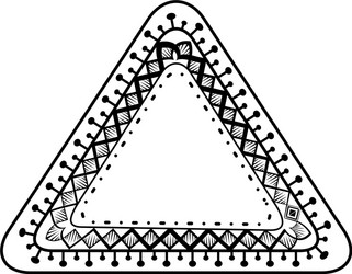 Colorful and triangular mandala Royalty Free Vector Image