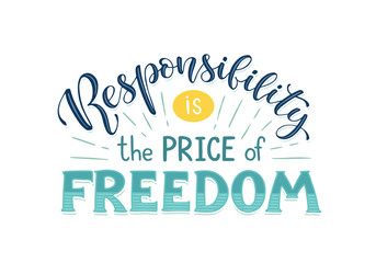 Motivational poster about responsibility Vector Image