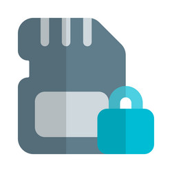 Sd card lock for data security Royalty Free Vector Image