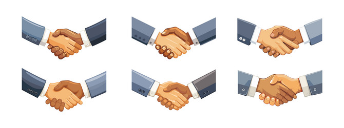 Business Handshake - Grey Collaboration Royalty Free Vector