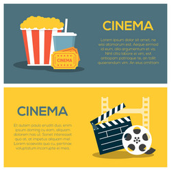 Realistic cinema movie poster template Royalty Free Vector