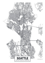 Seattle Outline Map Vector Images (87)
