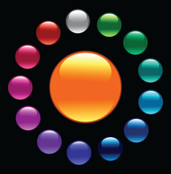 Color buttons set Royalty Free Vector Image - VectorStock