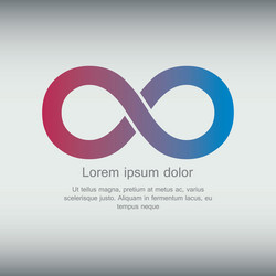 Infinity symbol limitless sign logo design Vector Image