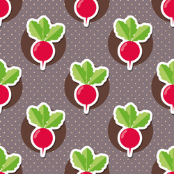 Radish pattern seamless texture with ripe radishes