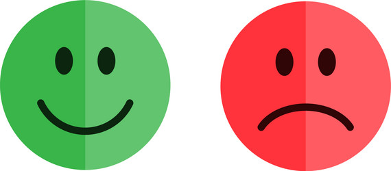 Red Sad Smiley Faces