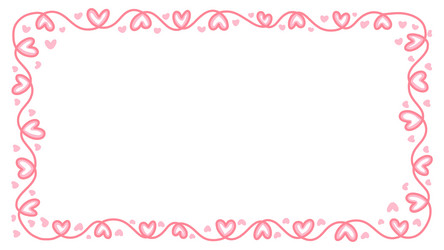 Doodle of heart frame for valentines day hand Vector Image