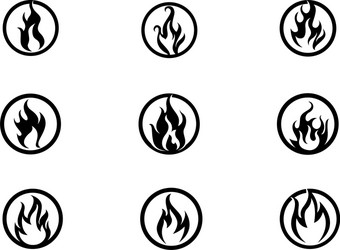 Flame y2k seamless fire pattern psychedelic Vector Image