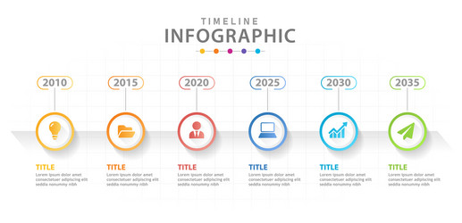 Blue spectrum gradient with circles infographic Vector Image