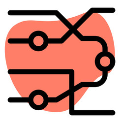 Map showing routes of train system Royalty Free Vector Image