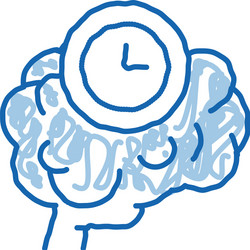 Brain reaction time icon outline Royalty Free Vector Image
