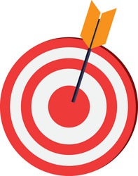 Bullseye and arrow icon Royalty Free Vector Image