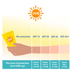 Different level of pa sunscreen Royalty Free Vector Image