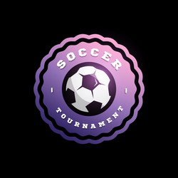 Football soccer circular logo modern professional Vector Image