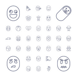 Funny icons Royalty Free Vector Image - VectorStock
