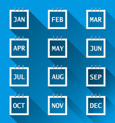 Calendar month set icon on transparent background Vector Image