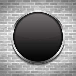 Vintage round frame with metal border pattern Vector Image