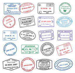 Passport stamp Royalty Free Vector Image - VectorStock
